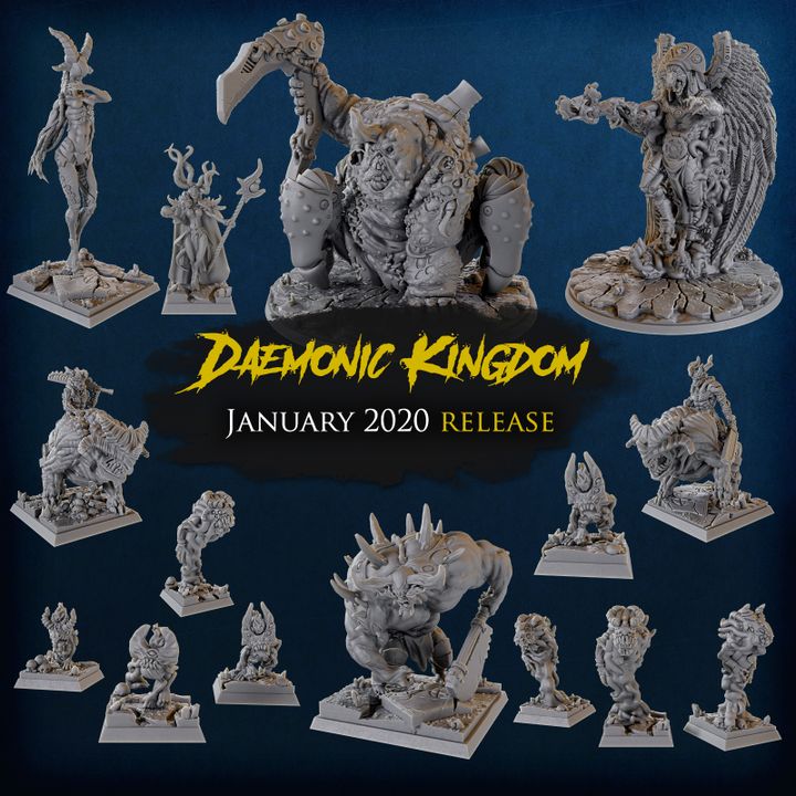 3D Printable Titan Forge Miniatures - 2020 - January - Daemonic Kingdom by Titan Forge Miniatures